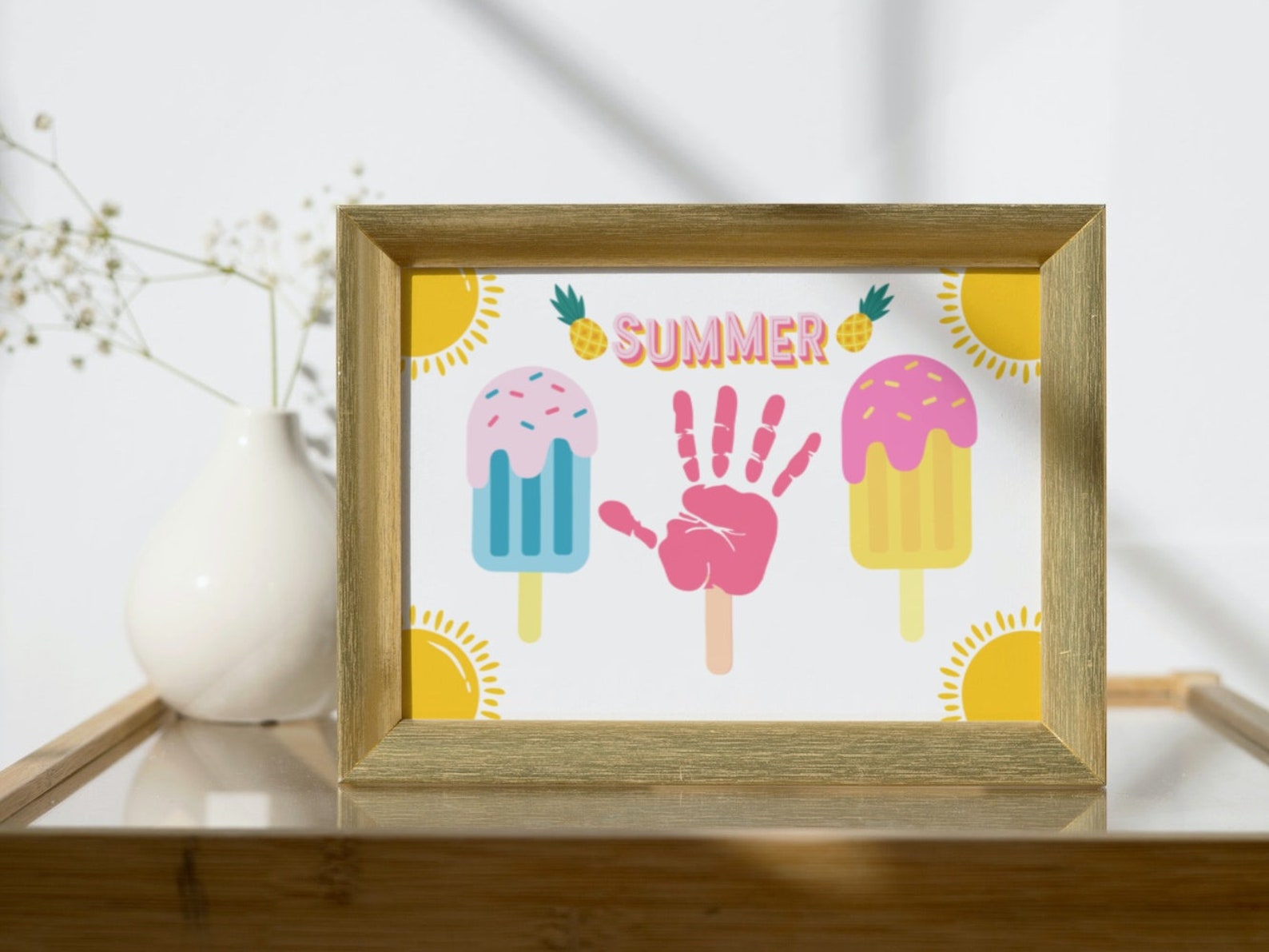 Summer Popsicle Handprint Art: Kids Holiday Activity (PDF) - Etsy