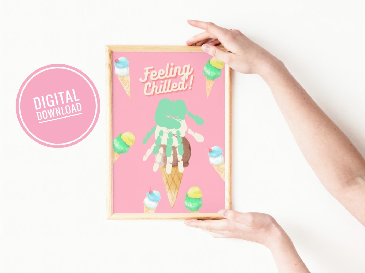 Ice Cream Handprint Summer Handprint Art Kids Handprint - Etsy