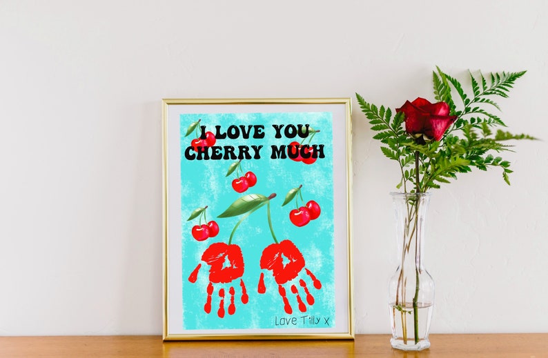 Handprint Art, Cherry Print , You Are Cherry Loved, Baby Keepsake ...