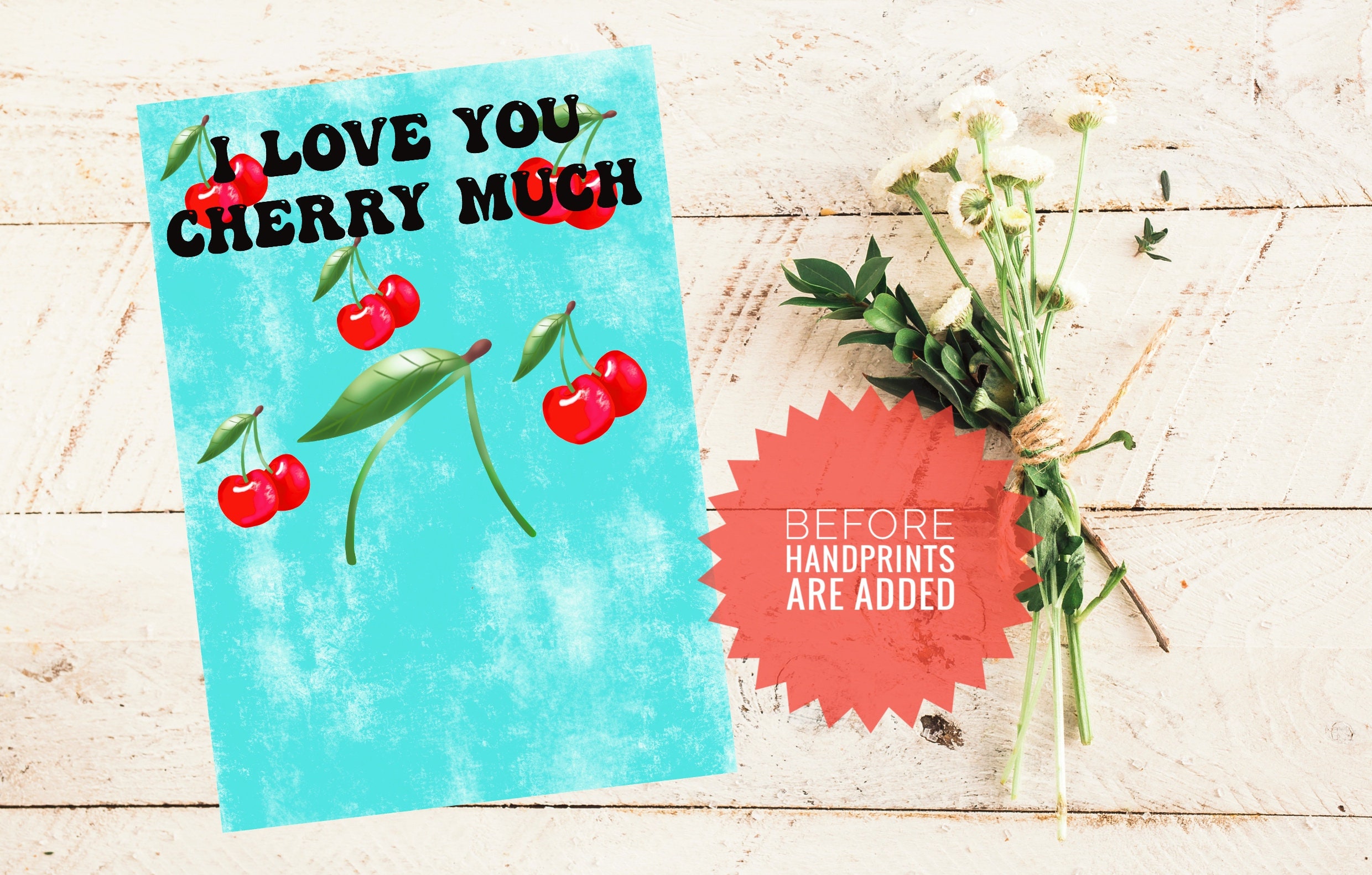 Handprint Art, Cherry Print , You Are Cherry Loved, Baby Keepsake ...