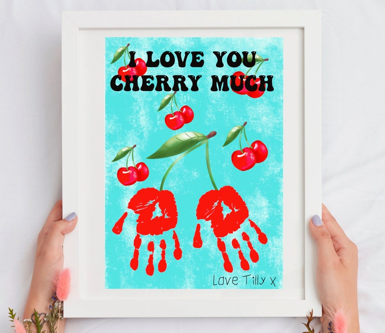 Handprint Art, Cherry Print , You Are Cherry Loved, Baby Keepsake ...