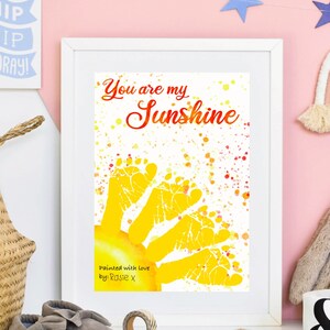 Sunshine Footprint Art, Father’s Day Keepsake, Baby Keepsake, Mummy ...
