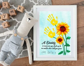 Printable Father's Day Handprint Craft Hand Print Art - Etsy