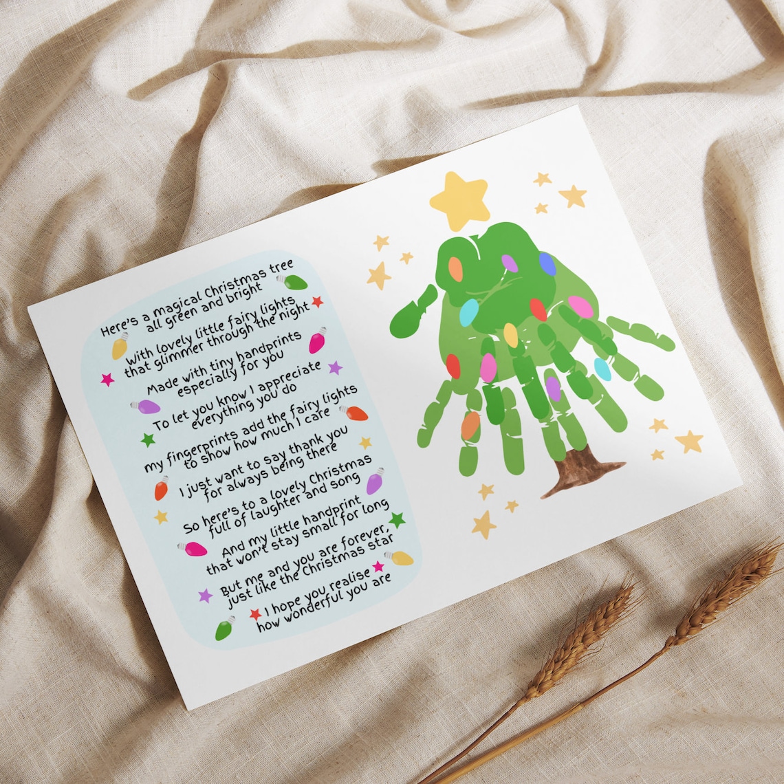 Christmas Handprint Poem Art: Keepsake Gift (PDF) - Etsy UK
