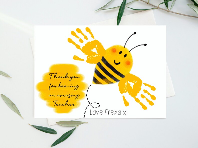 Thank You Teacher Gift, Handprint Art Teacher, End of Year Keepsake ...
