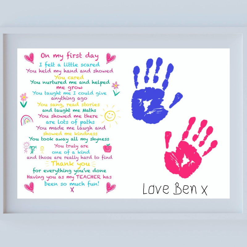 First Grade Teachers Poem - Etsy