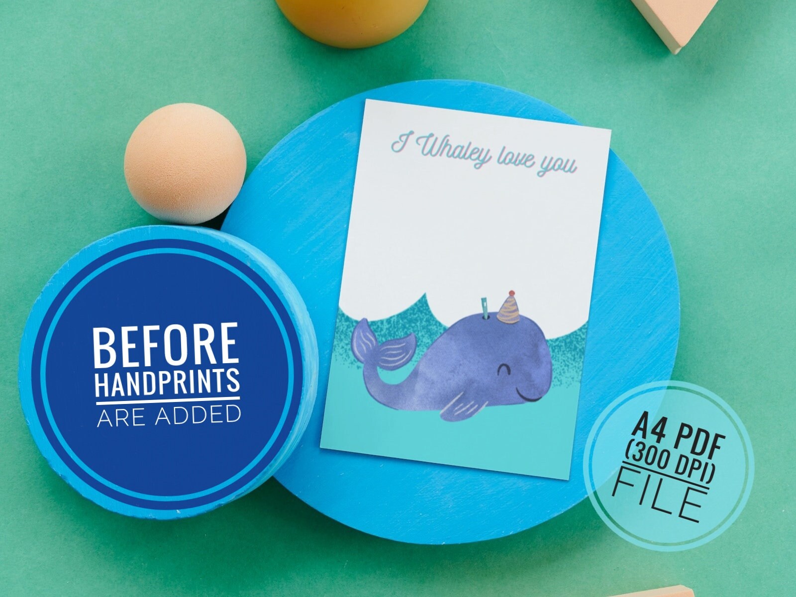 Whale Handprint, Summer Handprint Art, Under the Sea Kids Craft, Gift ...