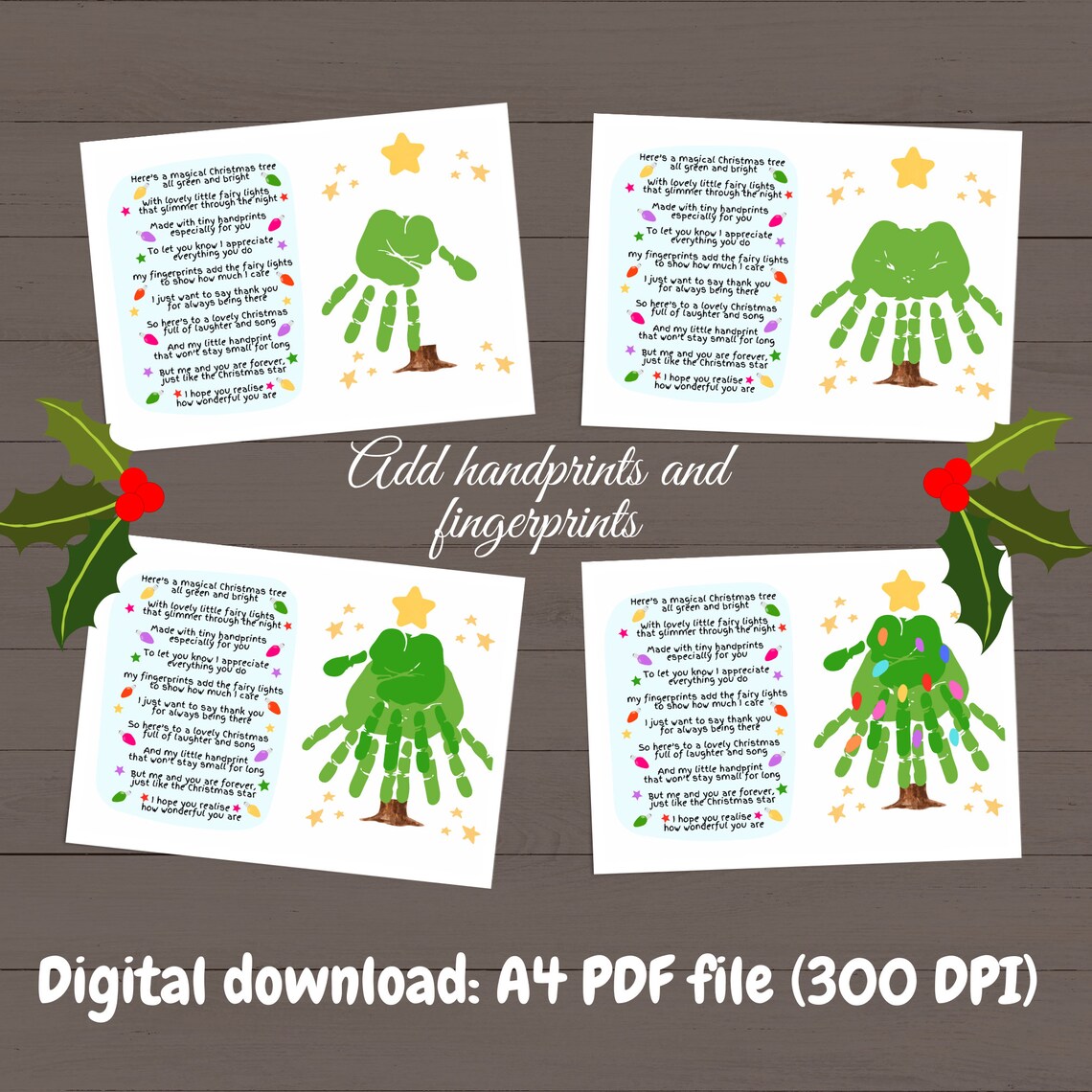 Christmas Handprint Poem Art: Keepsake Gift (PDF) - Etsy UK