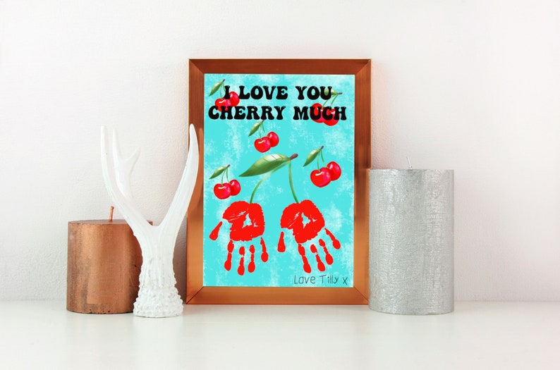 Handprint Art, Cherry Print , You Are Cherry Loved, Baby Keepsake ...