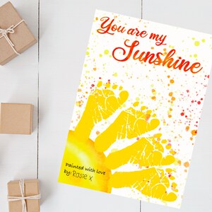 Sunshine Footprint Art, Father’s Day Keepsake, Baby Keepsake, Mummy ...