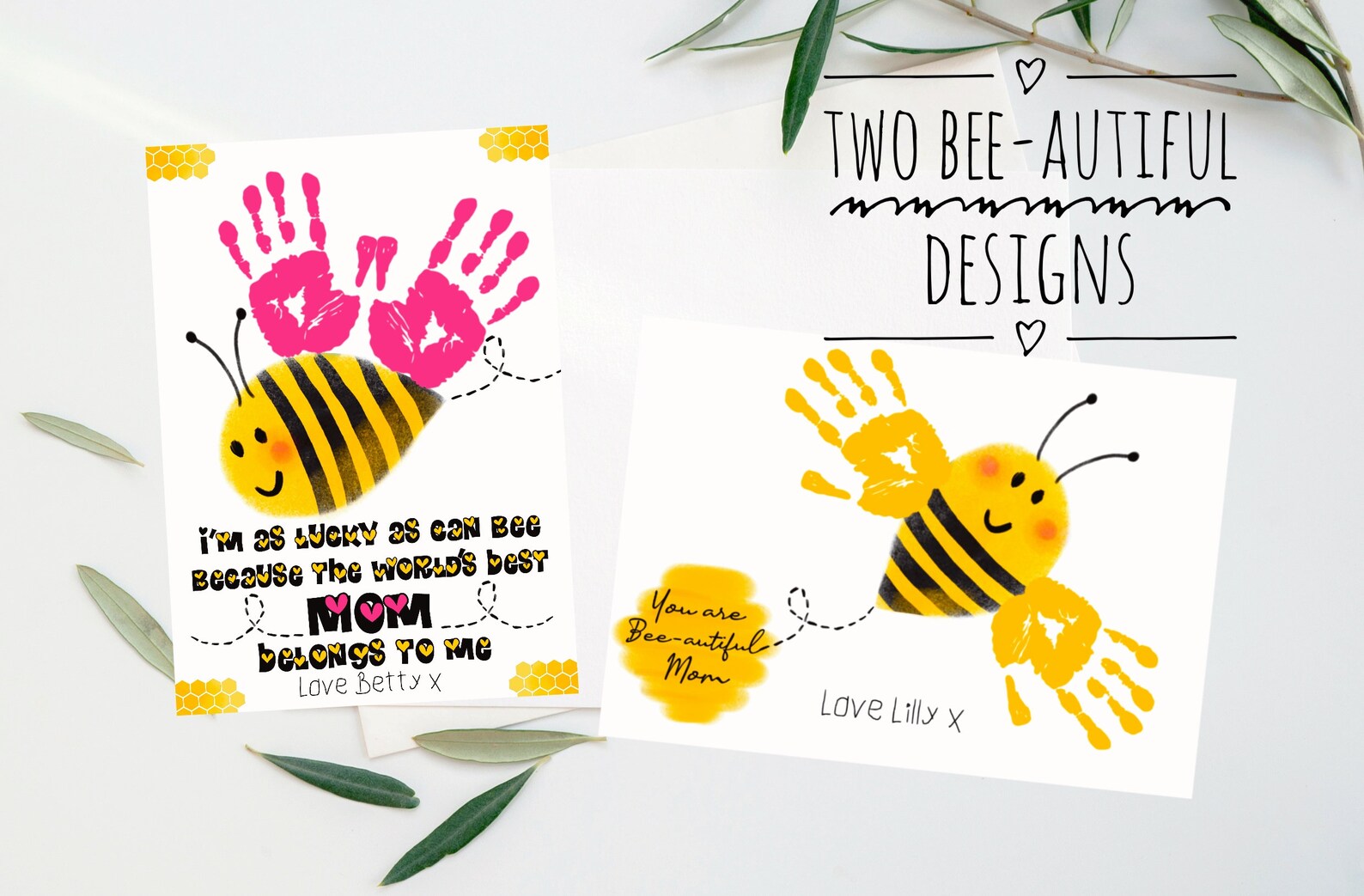 Mothers Day Handprint Bee Art Mom Birthday Handprint Digital - Etsy