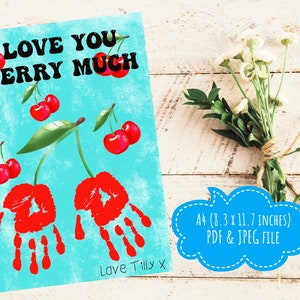 Handprint Art, Cherry Print , You Are Cherry Loved, Baby Keepsake ...