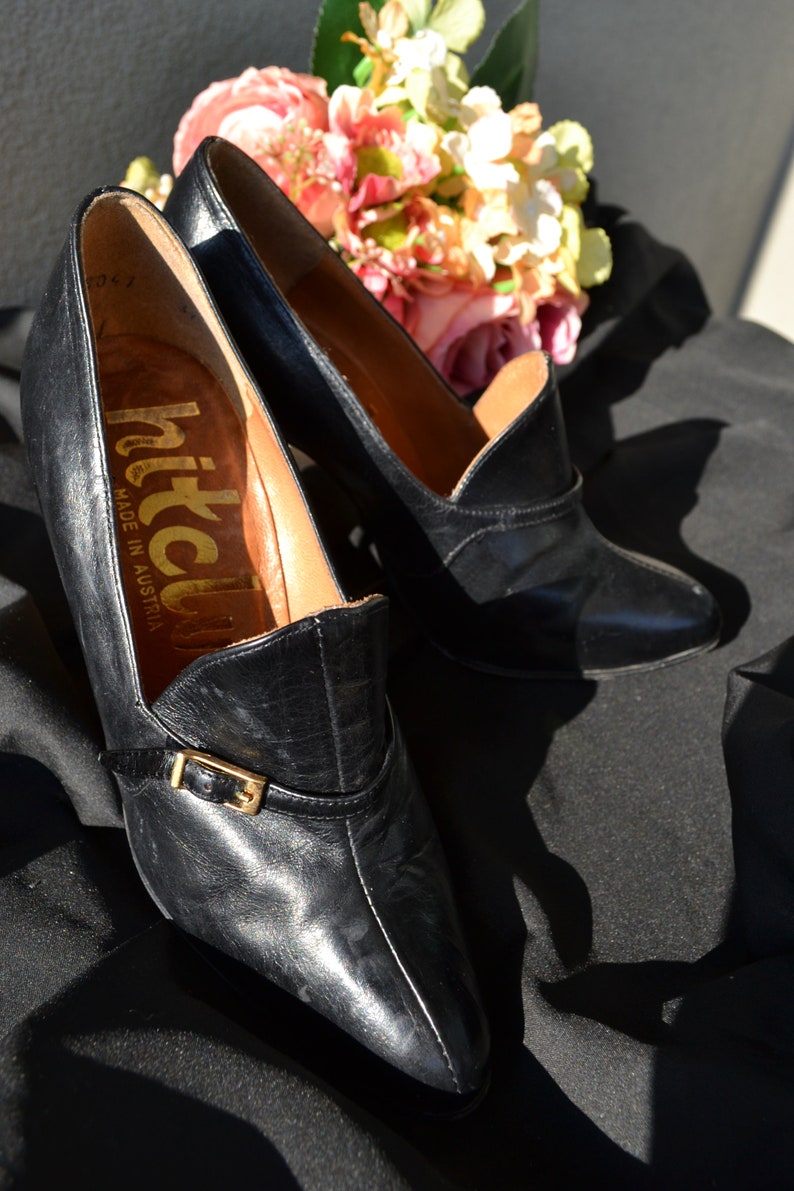 50s 60s Vintage Pumps Golden Buckle - Etsy
