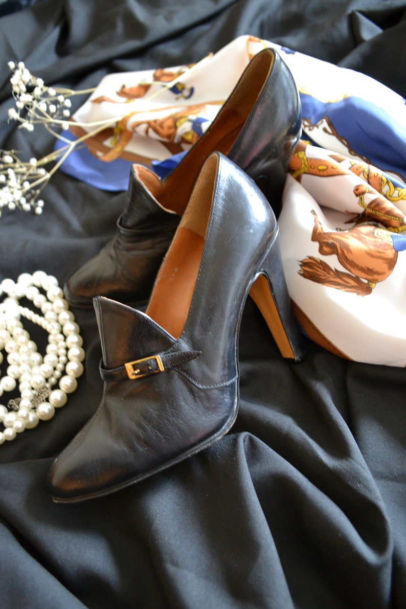 50s 60s Vintage Pumps Golden Buckle - Etsy