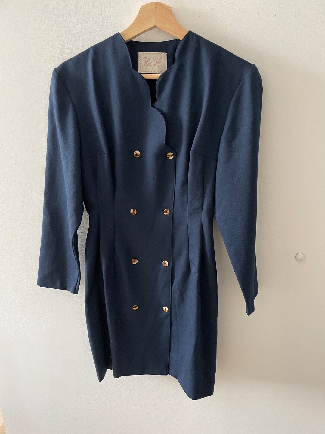 Breathtaking Elegant 80s Deep Blue Dress - Etsy