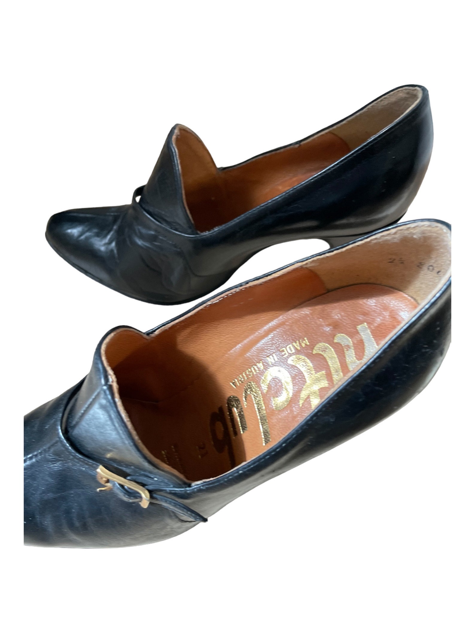 50s 60s Vintage Pumps Golden Buckle - Etsy