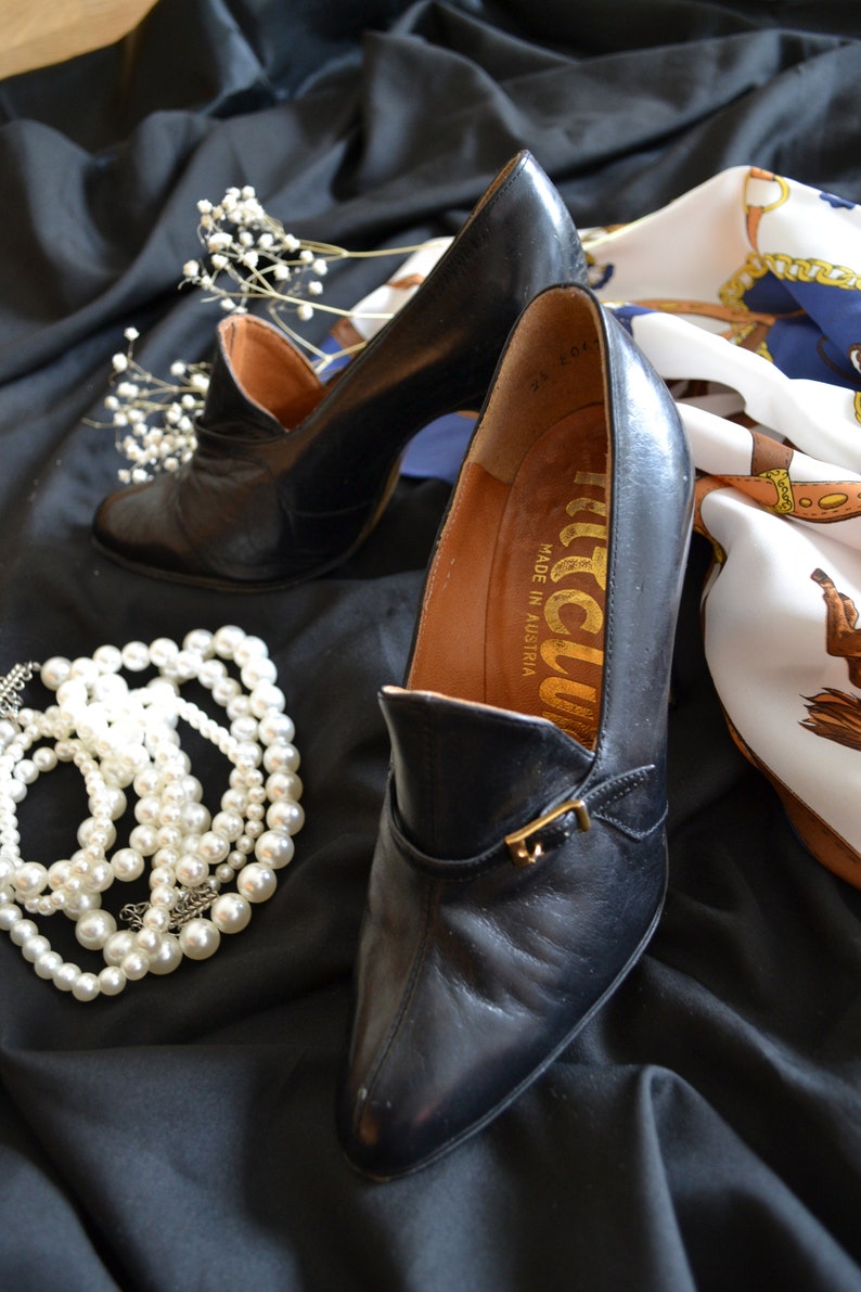 50s 60s Vintage Pumps Golden Buckle - Etsy