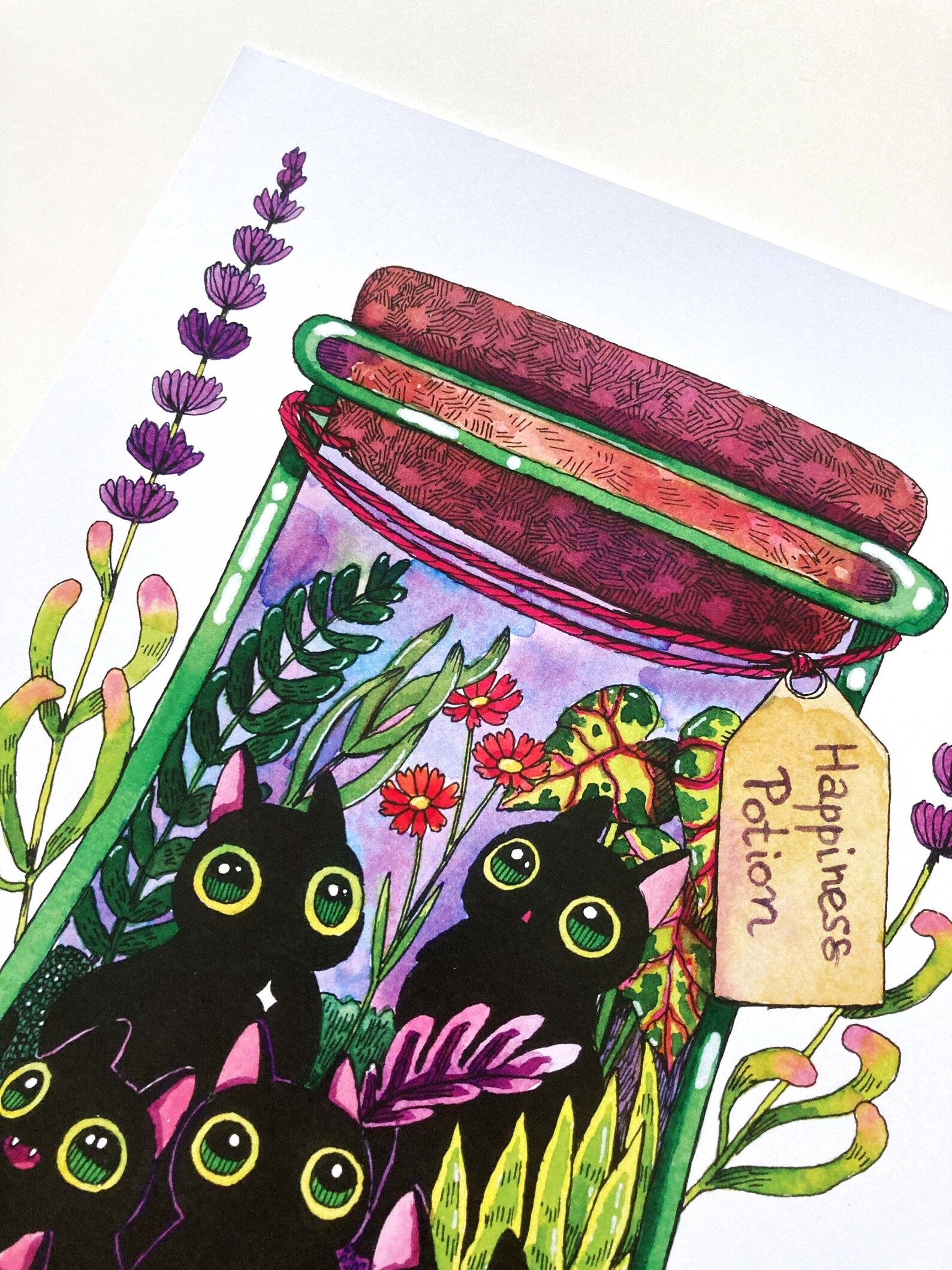 Happiness Potion Art Print - Etsy