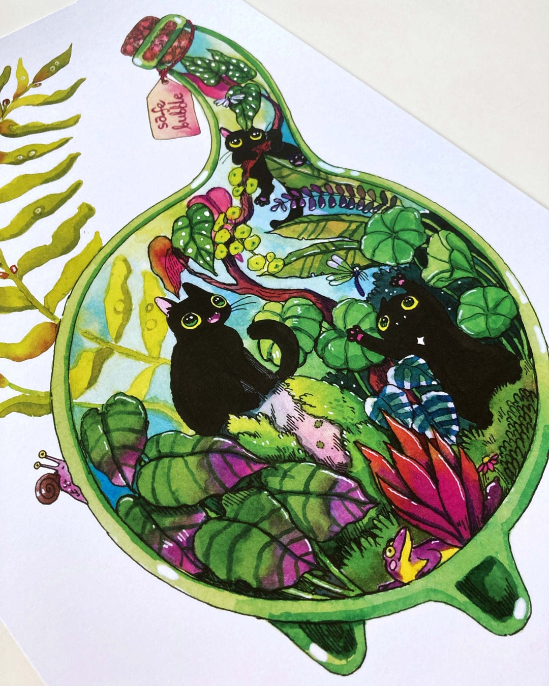 Safe Bubble Art Print - Etsy