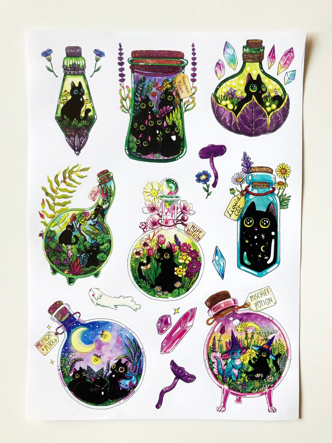 Potions Sticker Sheet 13 Stickers - Etsy