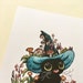 Autumn Witch Cat Art Print - Etsy
