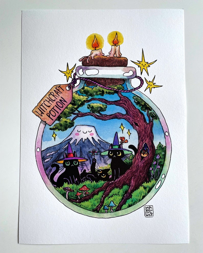 Witchcraft Potion Art Print - Etsy