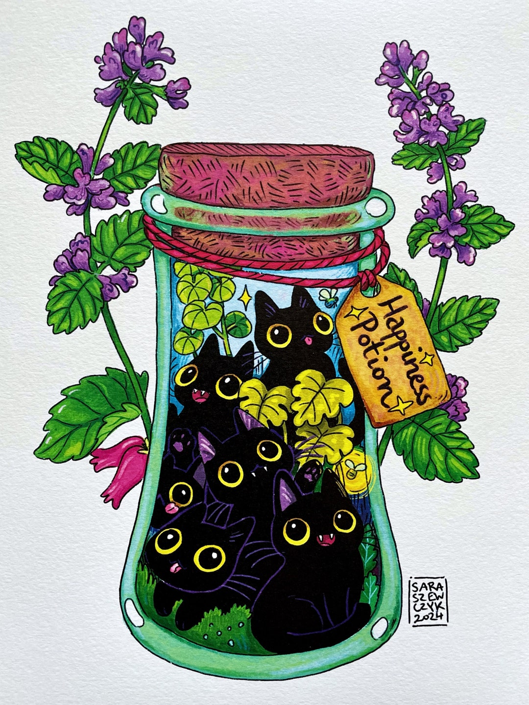 Happiness Potion Remastered Art Print - Etsy