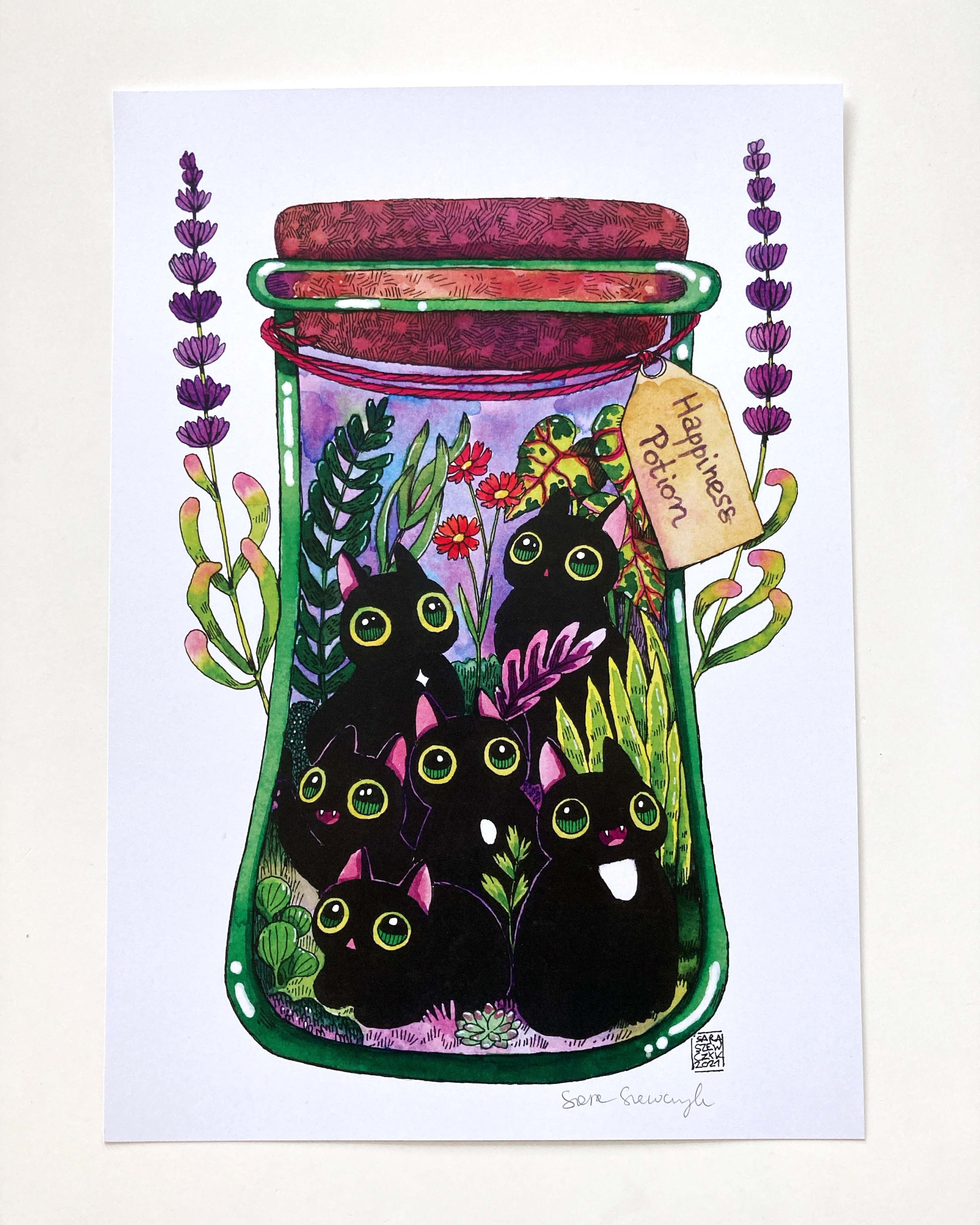 Happiness Potion Art Print - Etsy