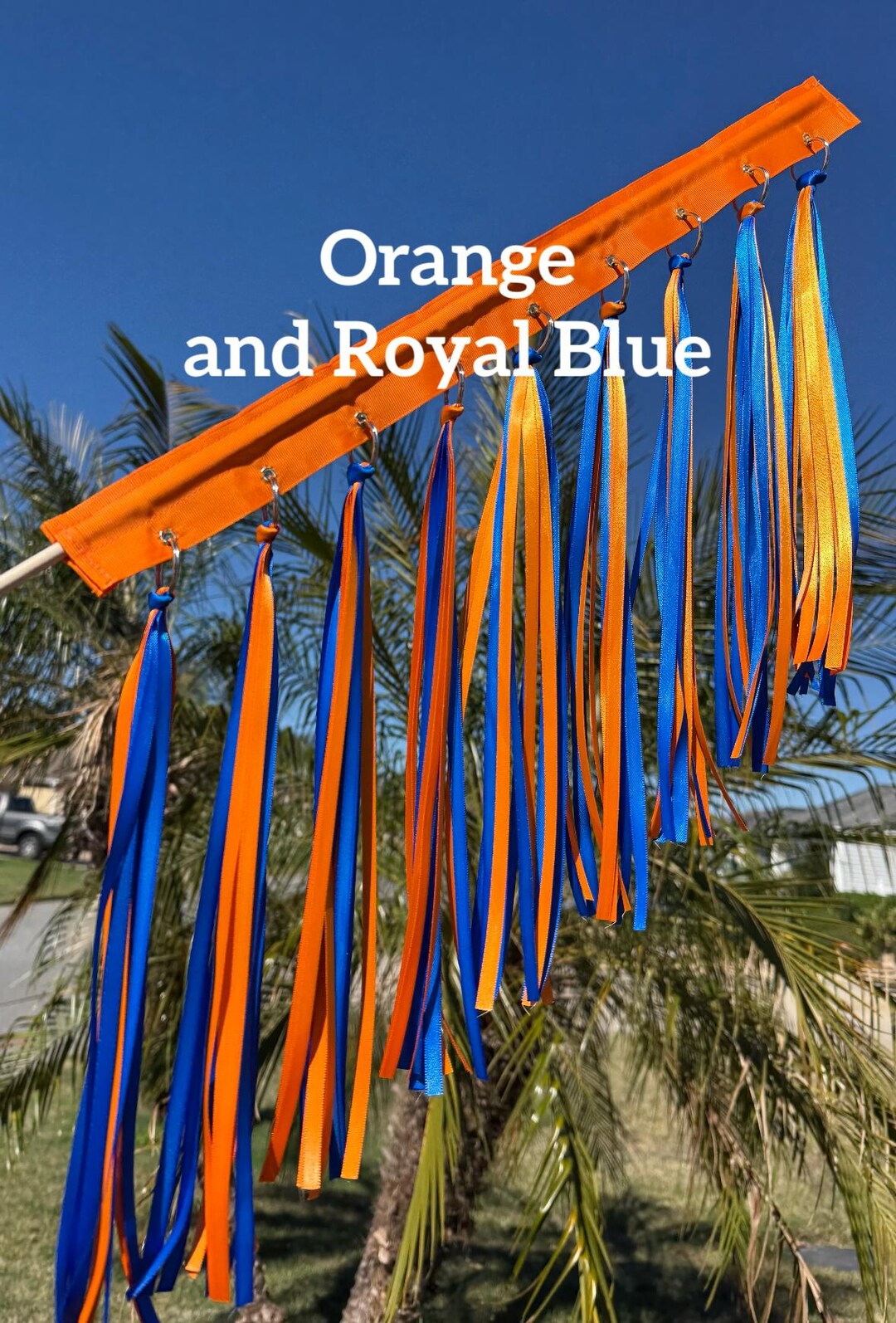 Orange and Blue Cycling Flag, Recumbent Trike Flag, Scooter Flag, ATV ...