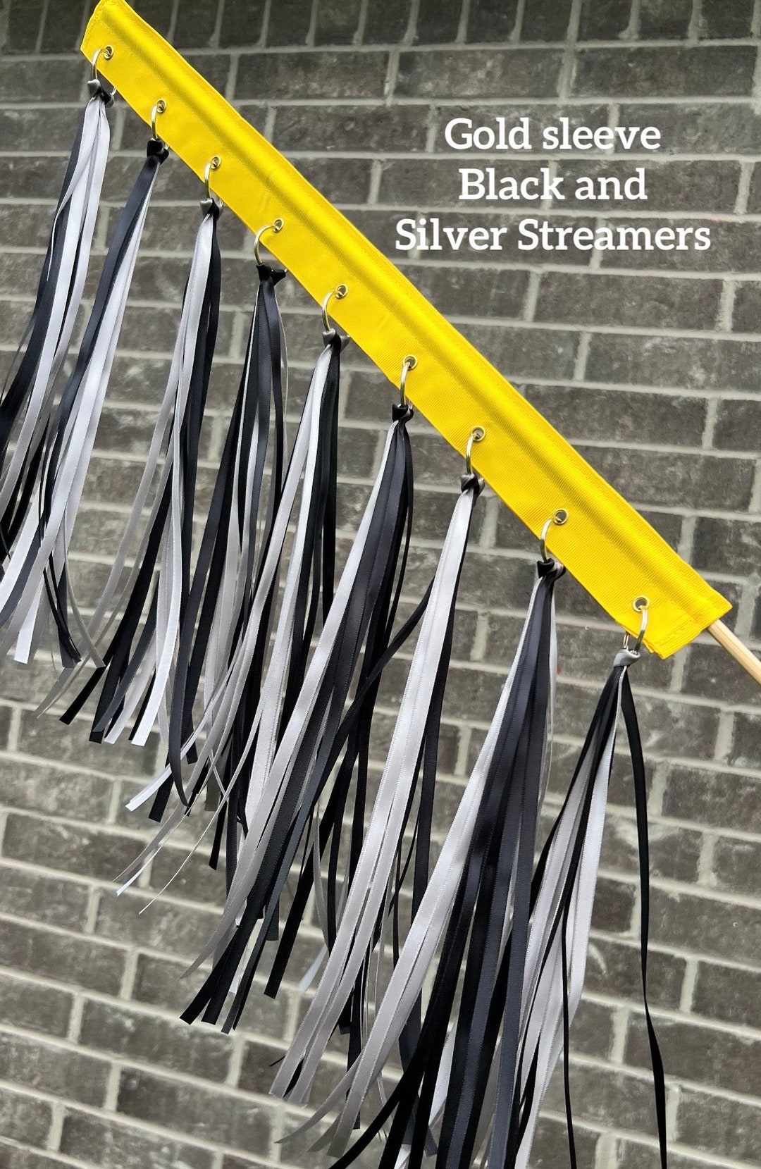 Gold With Black and Silver/grey Cycling Flag, Recumbent Trike Flag ...