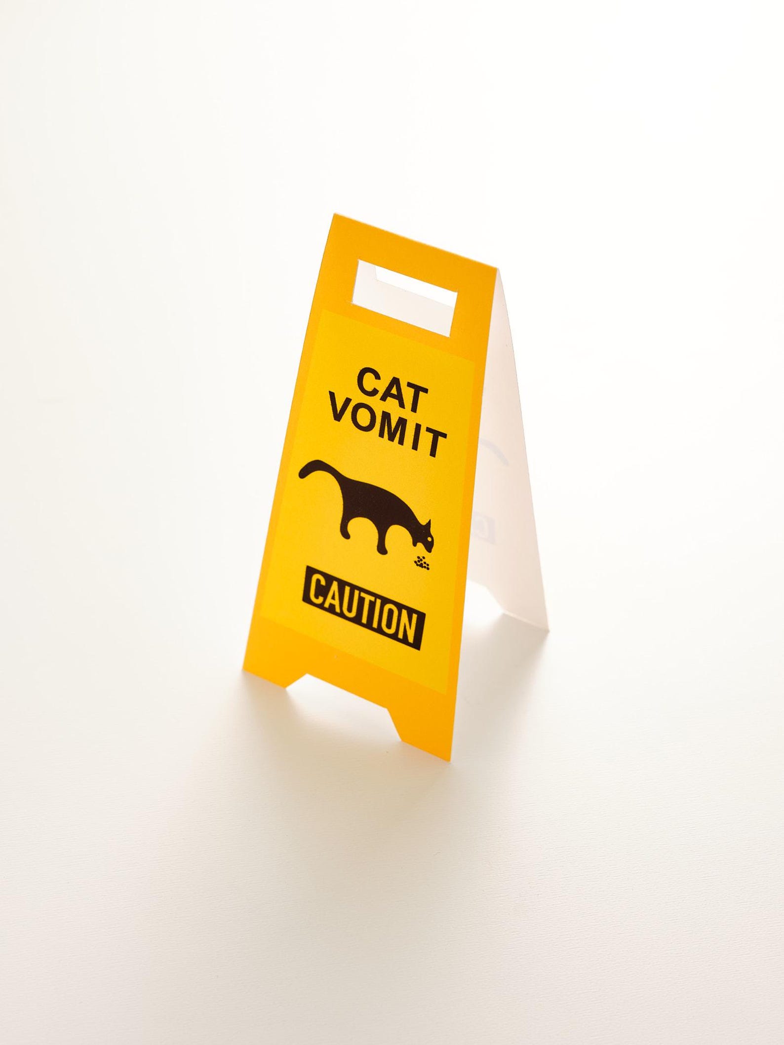 Caution Cat Vomit Printable Floor Sign Funny Gift for Cat Owners - Etsy ...