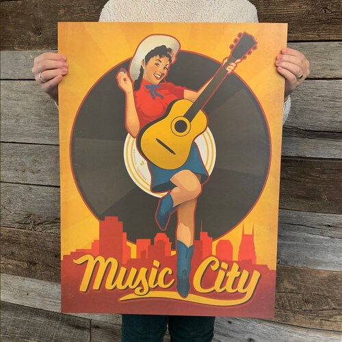 NASHVILLE MUSIC CITY Print 8x10 - Etsy