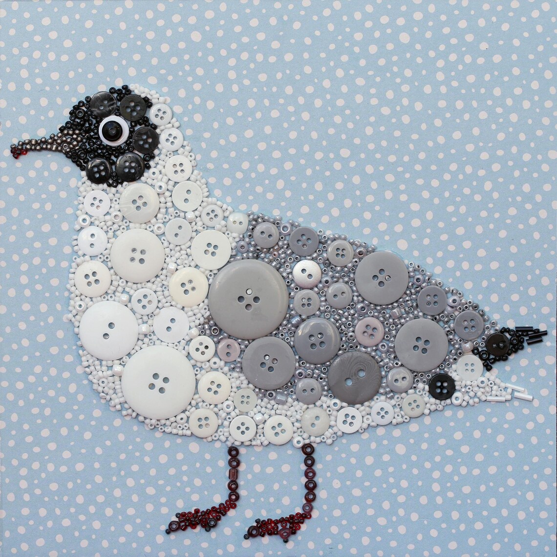 Custom Button Bird - Made to Order - Medium Size - Etsy