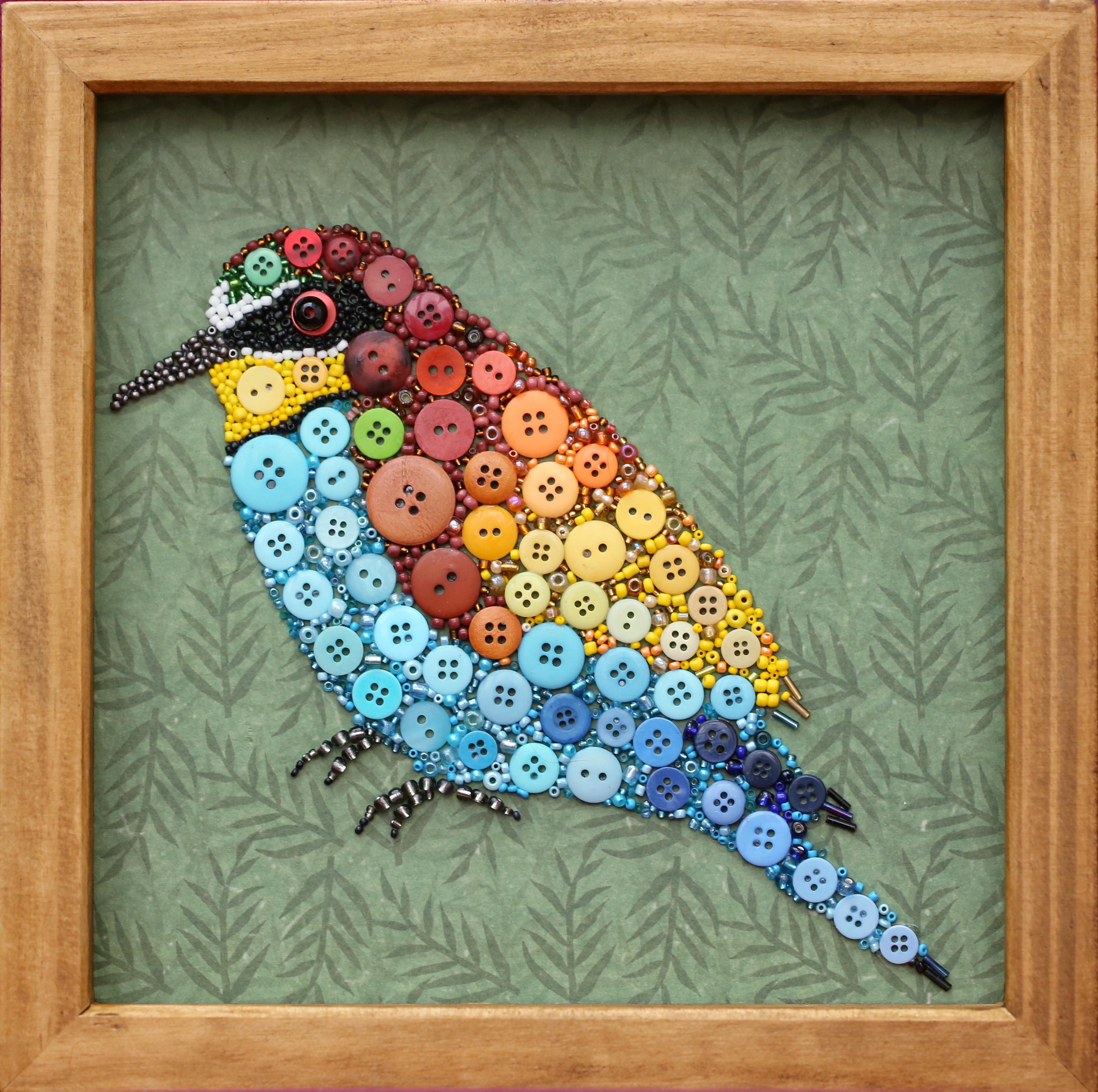 Custom Button Bird - Made to Order - Medium Size - Etsy