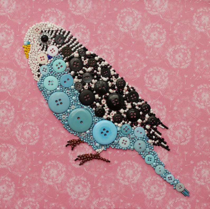Custom Button Bird - Made to Order - Medium Size - Etsy