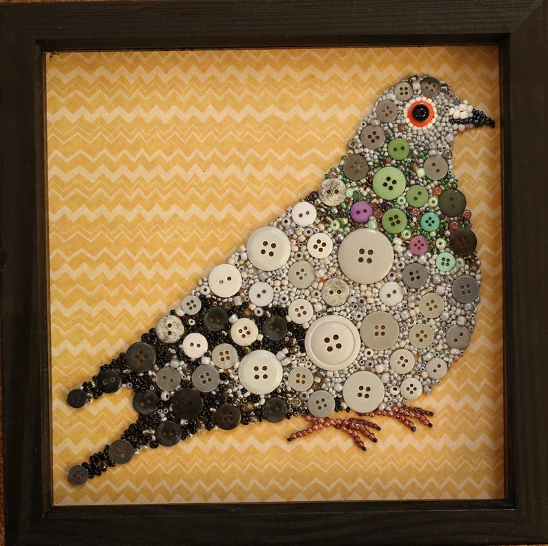 Custom Button Bird - Made to Order - Medium Size - Etsy
