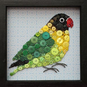 Custom Button Bird - Made to Order - Medium Size - Etsy