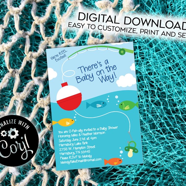 Fishing Baby Shower Invitation - Etsy