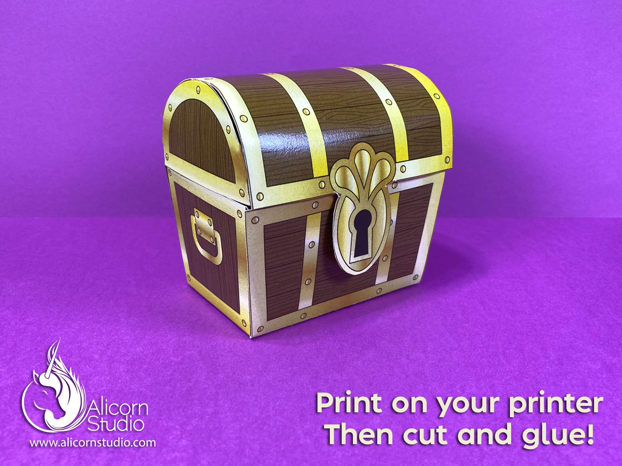 Treasure Chest Favor Box Printable 3D File Pirate Party Decor Birthday ...