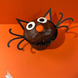 Halloween Black Cat Face 3D Cupcake Wrap Paper SVG Cut File for Cricut ...
