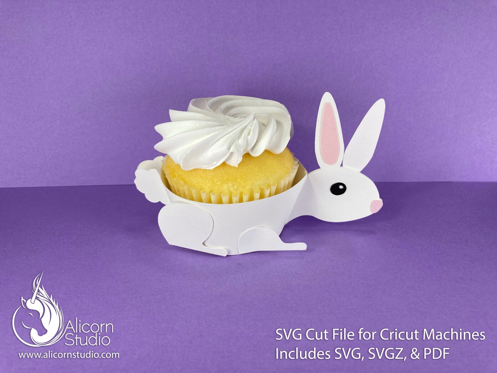 Bunny Rabbit Cricut Cupcake 3D SVG Cut File for Paper Wrap - Etsy
