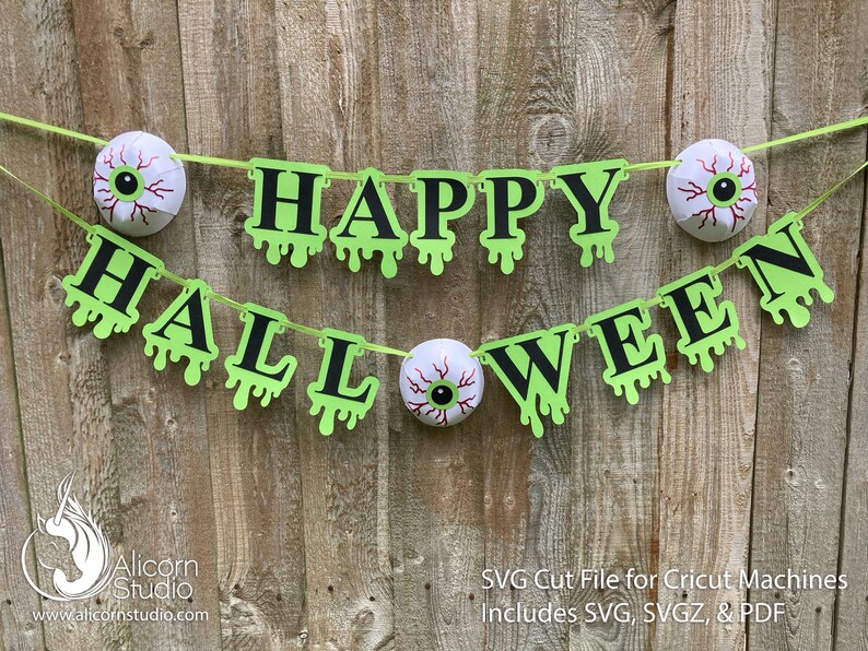 Halloween Cricut SVG 3D Paper Creepy Eye Ball and Slime Drip - Etsy
