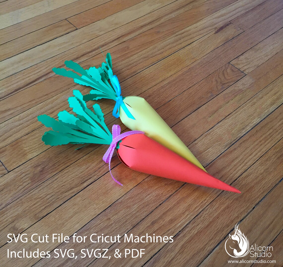 Carrot Favor Box SVG File Cut File for Cricut Kids Easter - Etsy
