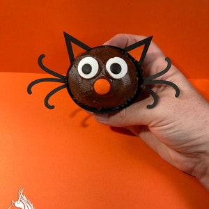 Halloween Black Cat Face 3D Cupcake Wrap Paper SVG Cut File for Cricut ...