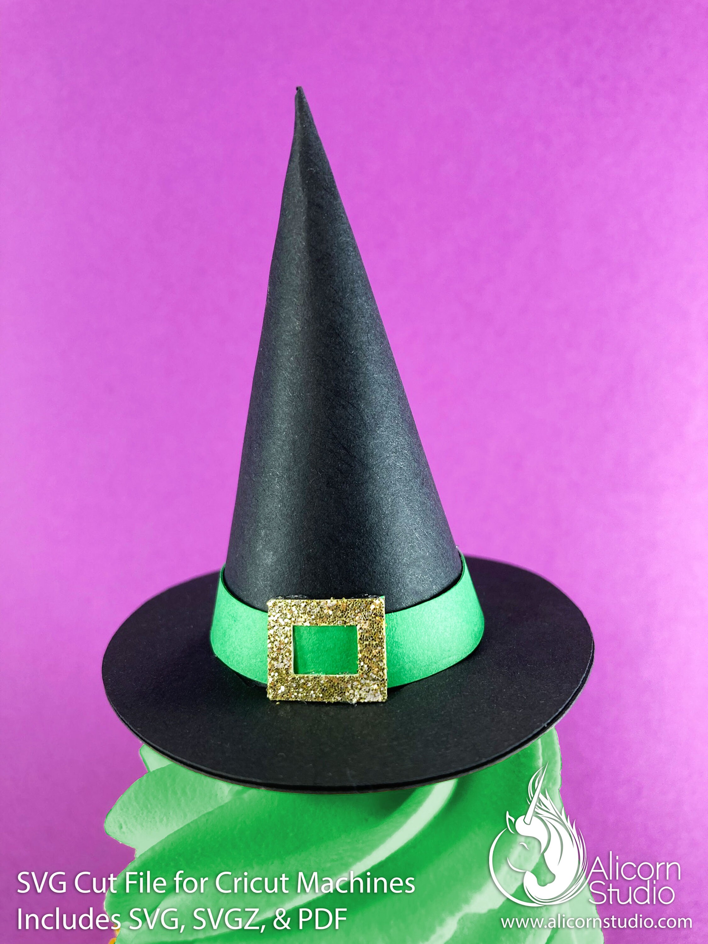 3D Paper Witch Hat SVG File Cut File For Cricut Cupcake Topper Etsy