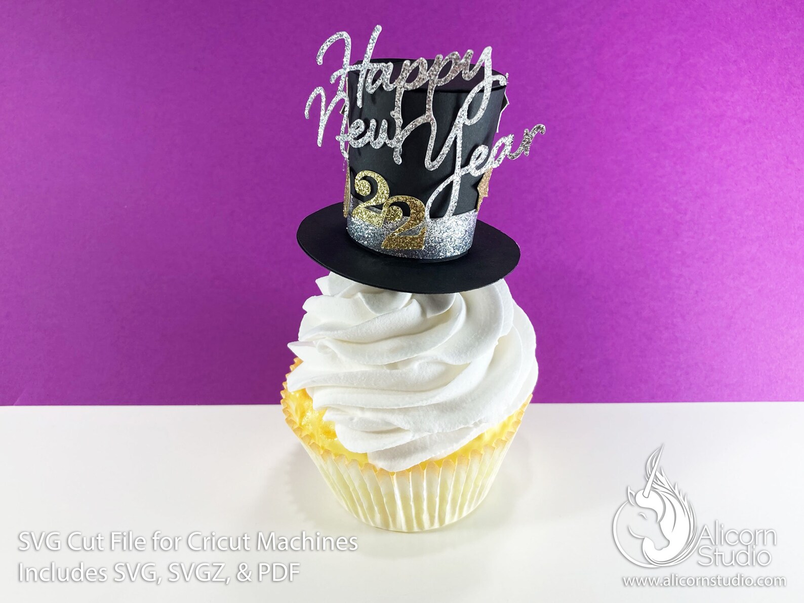 3D Paper New Years Eve Top Hat SVG File Cut File for Cricut | Etsy