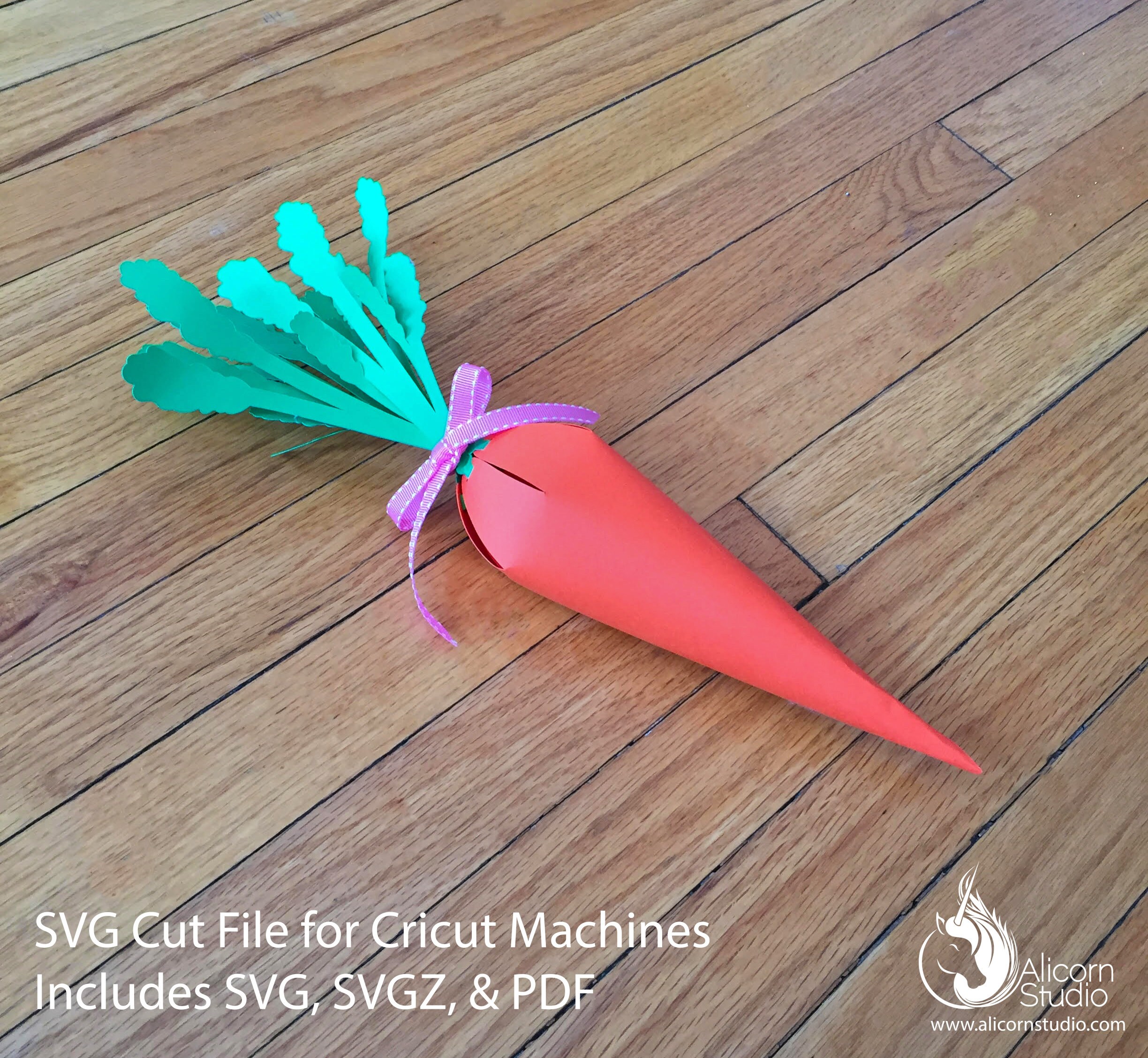 Carrot Favor Box SVG File Cut File for Cricut Kids Easter - Etsy