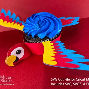 Parrot Bird Cricut Cupcake 3D SVG Cut File for Paper Rainbow | Etsy Canada
