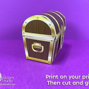 Treasure Chest Favor Box Printable 3D File Pirate Party Decor Birthday ...
