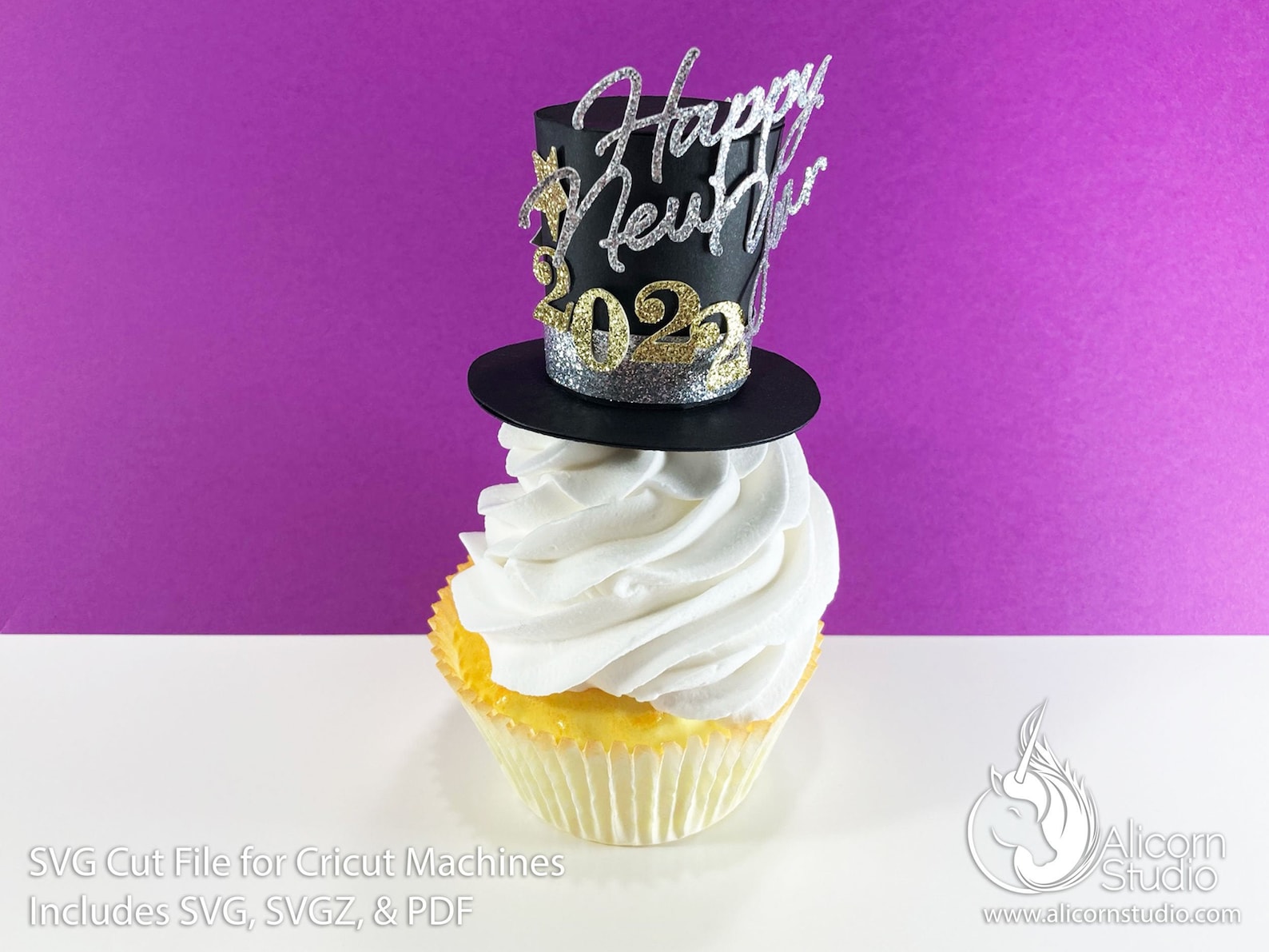 3D Paper New Years Eve Top Hat SVG File Cut File for Cricut | Etsy